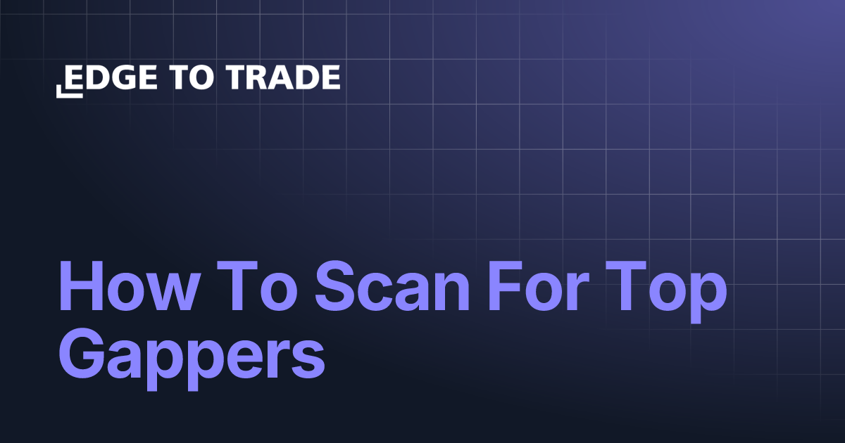 How To Scan For Top Gappers | Product Docs