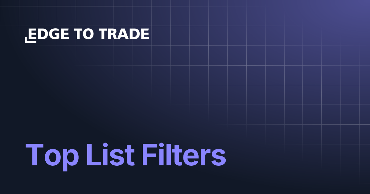 Top List Filters | Product Docs